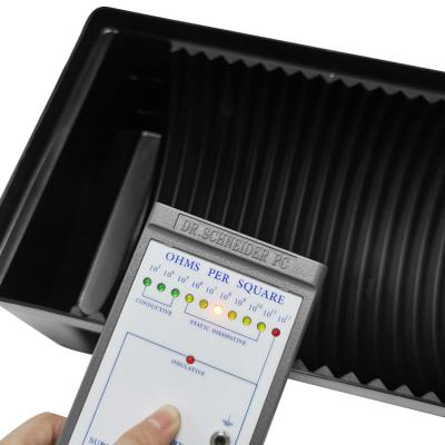 China Cleanroom Laboratory SMT PCB Arc Ring ESD Plastic Trays Box 26 Slot Storage Rack Insert Plate Antistatic Tray for sale