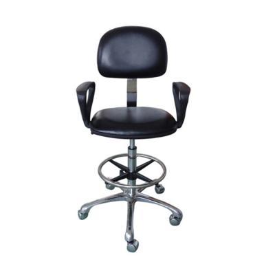 China Comfortable PU Leather Anti Static Chair Adjustable Height Ergonomic ESD Chairs for sale