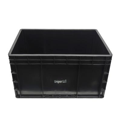 China 600*400*230mm Schwarze ESD Antistatische Kunststoffbox Elektronische Teile Box Antistatische Box für die Elektronikindustrie zu verkaufen