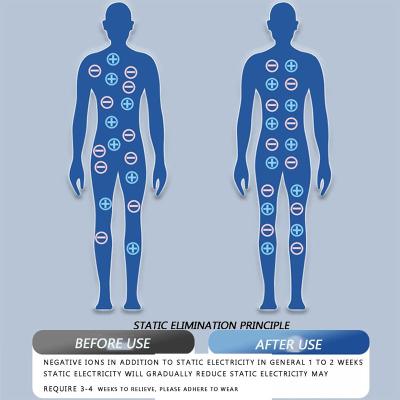China Adjustable Anti Static Wristband Improve Sleep Silicone Static Strap Balance Energy Waterproof Anti-Static Wrist Strap Anti Static Wrist Strap for sale