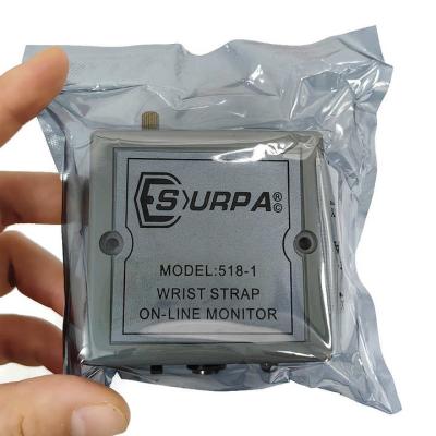 China Anti Static Wrist Strap Online Monitoring Instrument SURPA 518-1 Static Ring Grounding Automatic Alarm Tester for sale