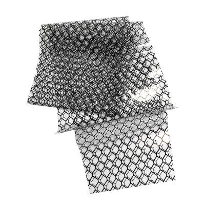 China ESD Double Sided Transparent PVC Grid Curtain 0.3mmx1.37mx30m for sale