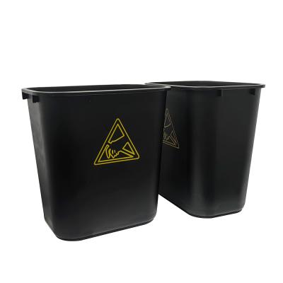 China 35L PP Plastic ESD Electrostatic Cleanroom Tool Box Trash Can for sale