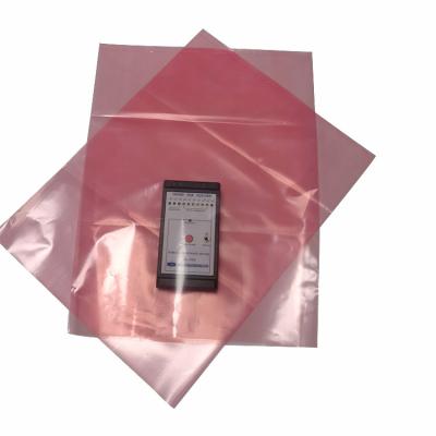 China PE Red ESD Anti Static Bag Shielding Bag With Flat Mouth for sale