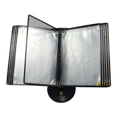 China Anti-Static Wall Mounted Rotary Shaft A4 Display Rack for sale