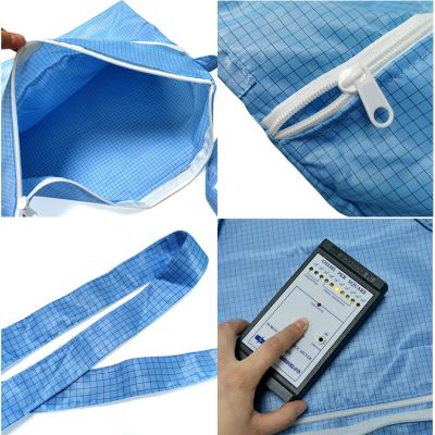 Cina Del locale senza polvere 5mm della striscia anti ESD borsa statica del tessuto blu senza polvere in vendita