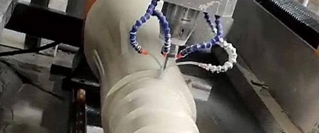 Wide view of CNC Stone Carving Machine work area