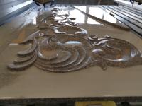 China CNC Stone Carving Machine 3000x1500mm Worktable 5.5x3KW Spindle Precision Cutting for sale