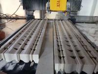 China PLC CNC Gantry Stone Profile Cutting Machine 1300x3000mm Double Blade Laser for sale