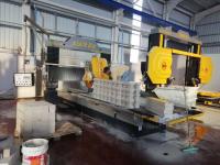 China PLC CNC Gantry Stone Profile Cutting Machine 1300x3000mm Double Blade Laser for sale