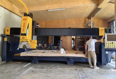 China Italian System 5 Axis CNC Bridge Saw Milling Machinery Kitchen Sink Countertop Special Shapes for sale