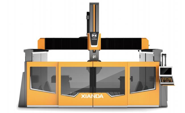 5 Axis Machining Center in operation showing precision cutting