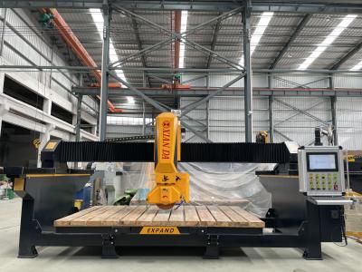China 4 Axis CNC Bridge Saw Cutter Machine for Cutting Milling Drilling Processing Stone Granite Marble Quartz Kitchen Countertop Slab Tile Sink Cutout for sale