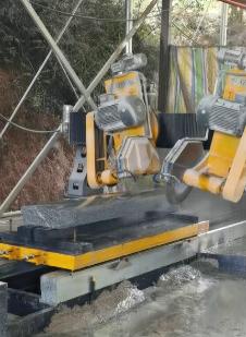 China CNC Twin Blade Stone Arc Chamfering Machine for Granite & Marble 45° High Precision for sale