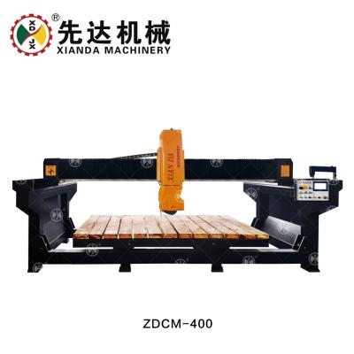 China Xianda Stone Machinery Granite Marble Bridge Saw Full Automatic High Efficiency Head and Table Rotation 360 Degree Stone Bevel Cutting Machine for sale