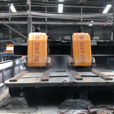 China Dual-Beam Bridge-Type Four-Blade Stone Cutting & Milling Machine with 350-600mm Blade Diameter and 15*2/18.5*2kw Main Motor for sale