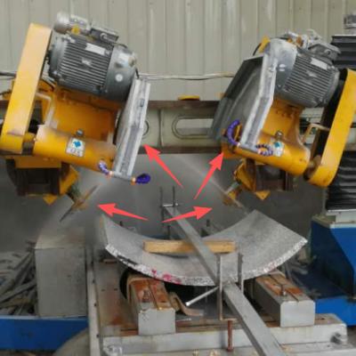 China Four-Blade Arc-Slab Edge Cutting Machine with 0-60° Adjustable Angle and 1 Year Warranty for High-Precision Stone Edge Trimming for sale
