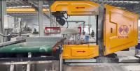 China Vertical CNC Wire Saw Machine 2300x900x400mm for Curved Curbstone Cutting for sale