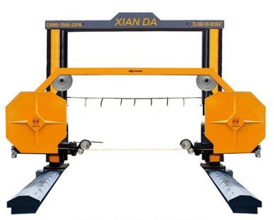 China Gantry Movable Diamond Wire Saw Machine with 3500*3500*2200mm Max Processing Size and CNC/PLC Control for High Precision Stone Cutting for sale