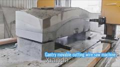 Industrial Gantry Movable Diamond Wire Saw Cutting Machine for Granite Block Fabrication