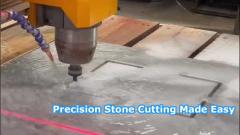 Xianda Expand 450MC / 450L-MC 4+1 Axis CNC Bridge Saw Machine Running & Countertop Cutting Demo
