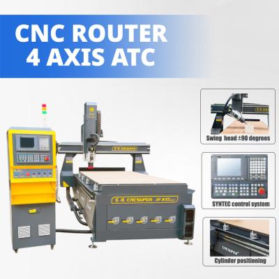 China Multifunctional Rotary Axis ATC Cnc Router 3d Mold Foams Plastic Aluminum Cnc Wood Machine for sale