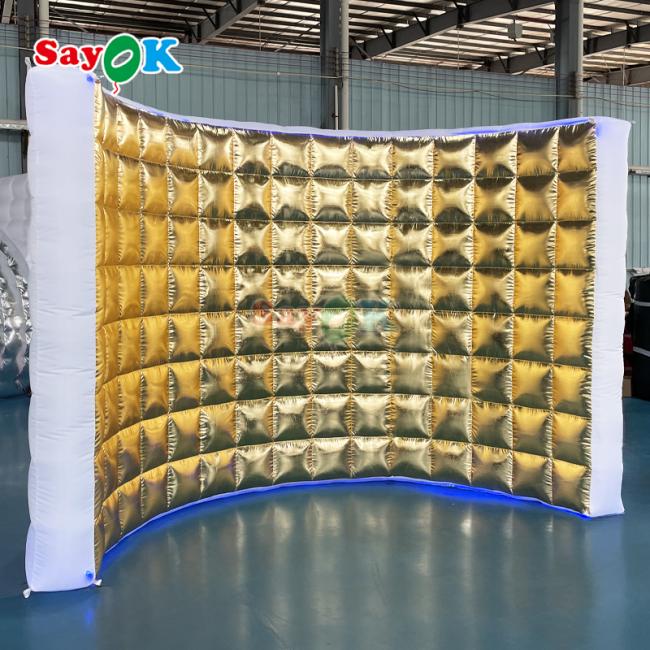 Inflatable photo booth wall at event