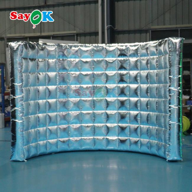 LED inflatable photo booth in use