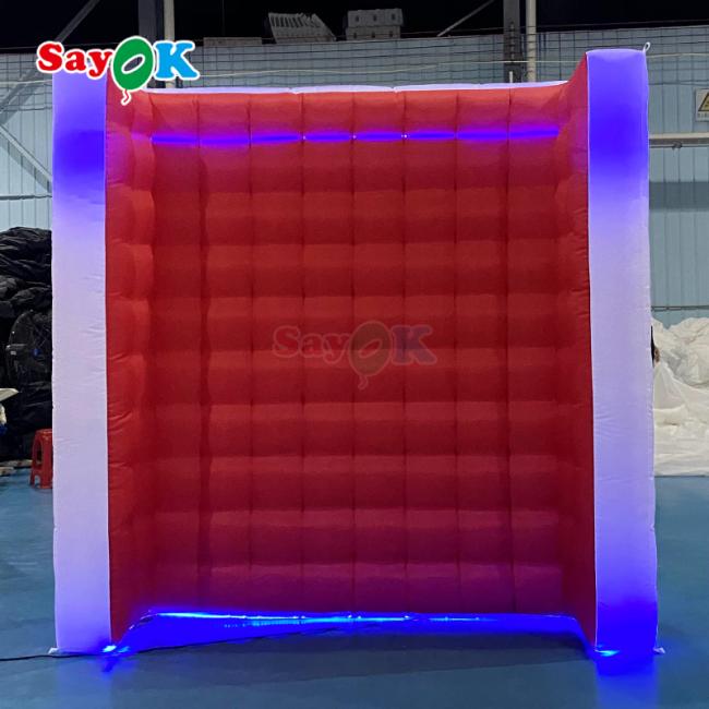 Inflatable photobooth wall setup
