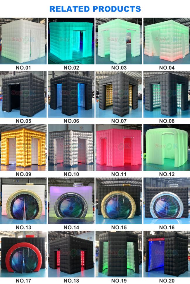 Inflatable photo booth enclosure