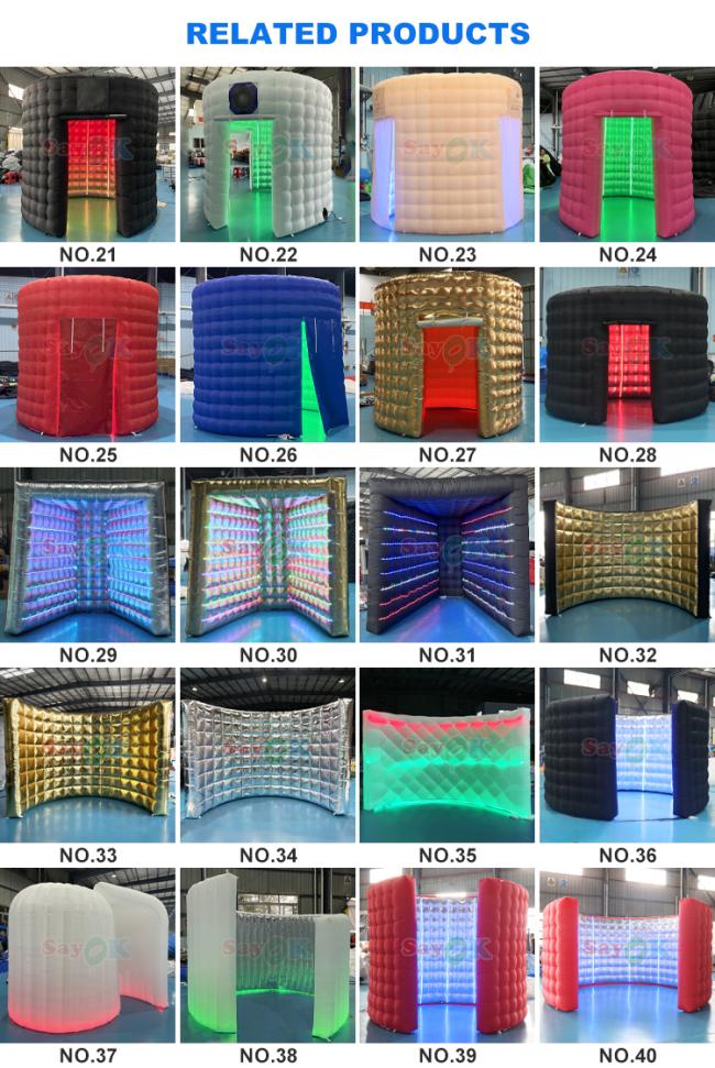 Inflatable photo booth setup