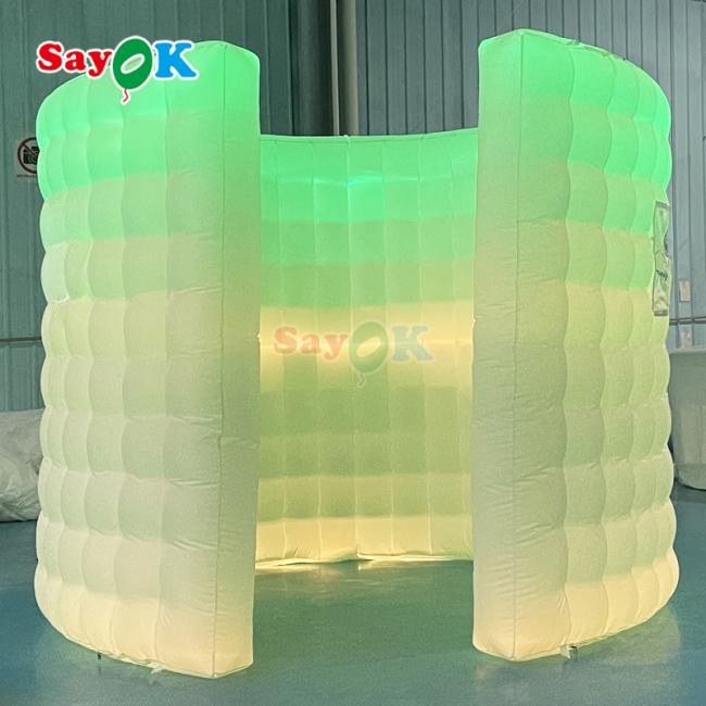 Close-up of inflatable photo booth