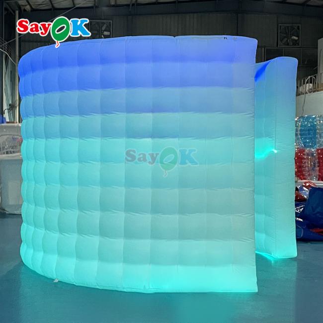 Portable photo booth inflatable setup