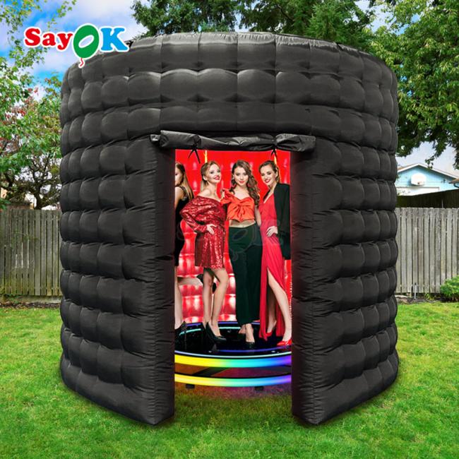 360 inflatable photo booth in use