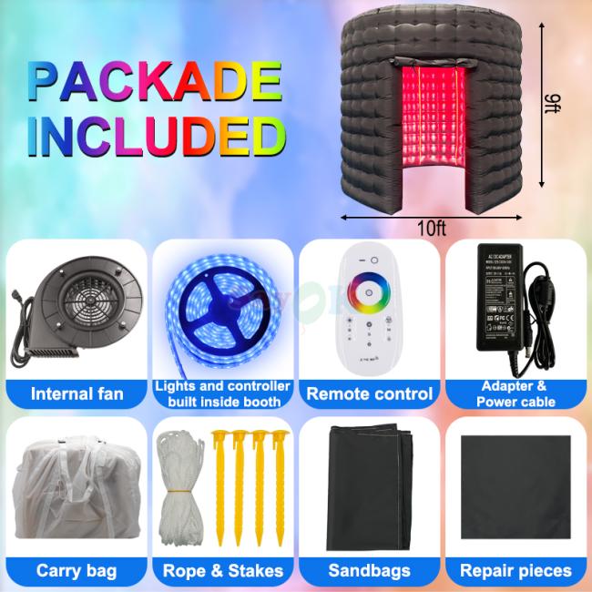 Portable inflatable photo booth