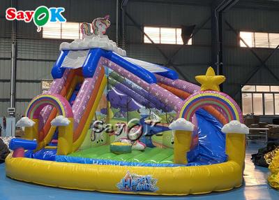 Cina Scorrevole di Unicorn Themed Inflatable Bounce House con la palla Pit Pool in vendita