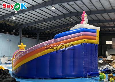 Cina Scorrevole di Unicorn Themed Inflatable Bounce House con la palla Pit Pool in vendita