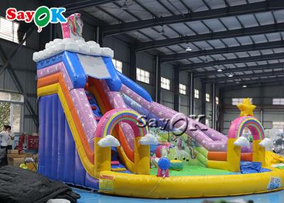 Cina Scorrevole di Unicorn Themed Inflatable Bounce House con la palla Pit Pool in vendita
