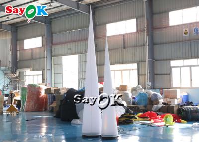 Cina Colori su ordinazione decorativi del cono/colonna delle belle luci gonfiabili di nozze con luce principale in vendita