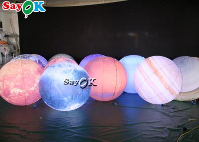 Cina LED Huge Hanging Inflatable Lighting Decoration Eight Planets PVC Material in vendita