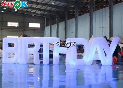 Cina Grandi lettere gonfiabili di 1.3m 190T LED per la decorazione di evento della festa di compleanno in vendita