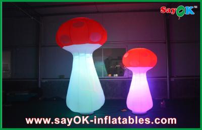 China Red Yellow Purple Decoration Standing Inflatable Mushroom With led Giant for sale