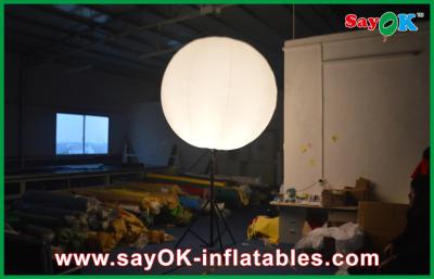 China Led Bulb Diameter 2m Inflatable Advertising Balloons Stand Pole for sale