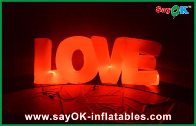 Cina Amore che accende il panno all'aperto del nylon delle decorazioni di Inflatables dell'iarda in vendita