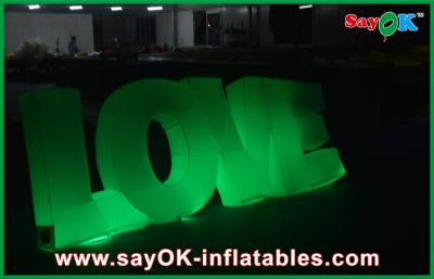 Cina Amore che accende il panno all'aperto del nylon delle decorazioni di Inflatables dell'iarda in vendita