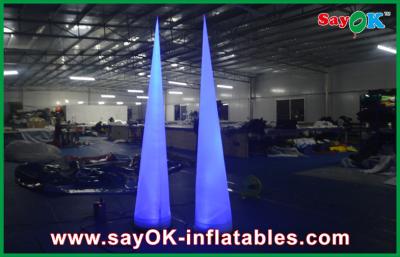 China 3m Party Inflatable Lighting Decoration Led Light Traffic Cone Nylon Cloth for sale