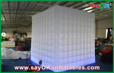 China Photo Booth Backdrop Two Doors Inflatable Photo Booth Props Portable Shell With Led Lighting for sale