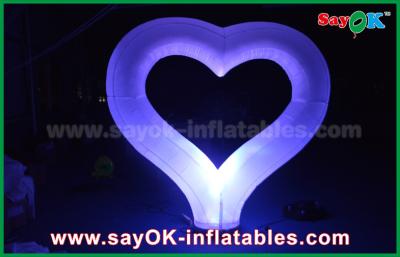 China Event Giant Led Inflatable Lighting Decoration Heart with Coloful Lighting for sale