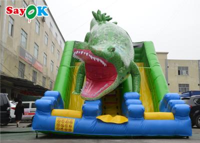 China Inflatable Slippery Slide Commercial Big Crocodile Theme Inflatable Bouncer Inflatable Slide For Kids for sale