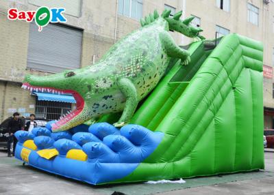 China Inflatable Slippery Slide Commercial Big Crocodile Theme Inflatable Bouncer Inflatable Slide For Kids for sale